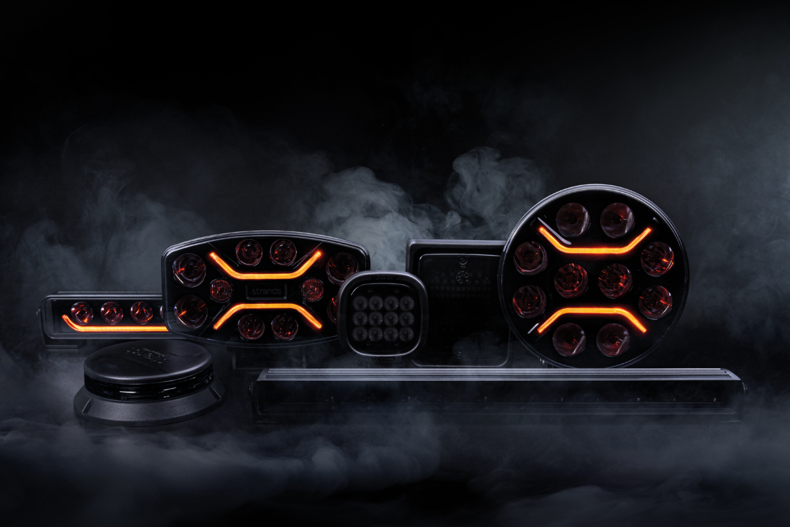 DARK KNIGHT SLIM POSITIONSLJUS 3 LED,RÖDA LED, KLART GLAS - Strands